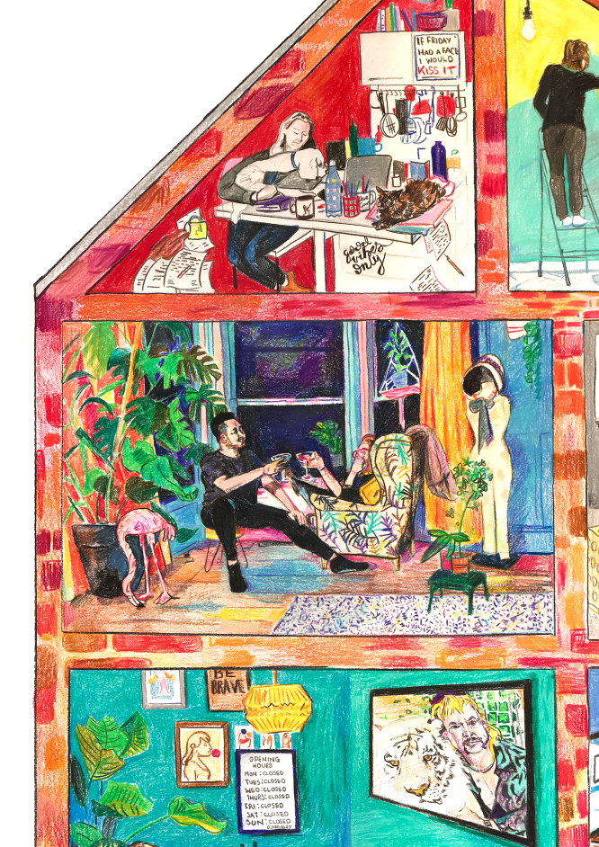 Glasgow Tenement Art Print – Libby Walker